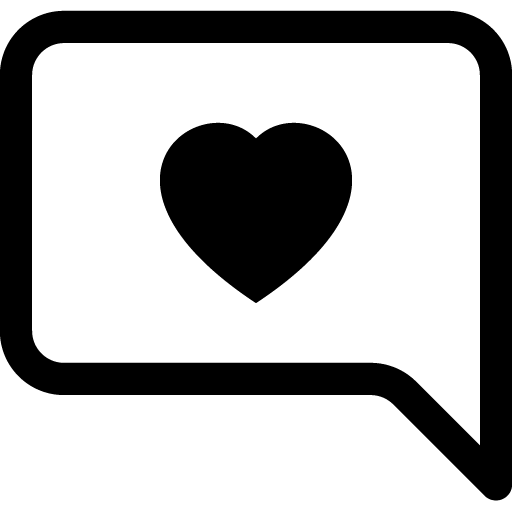 Chat right heart icon svg png free download