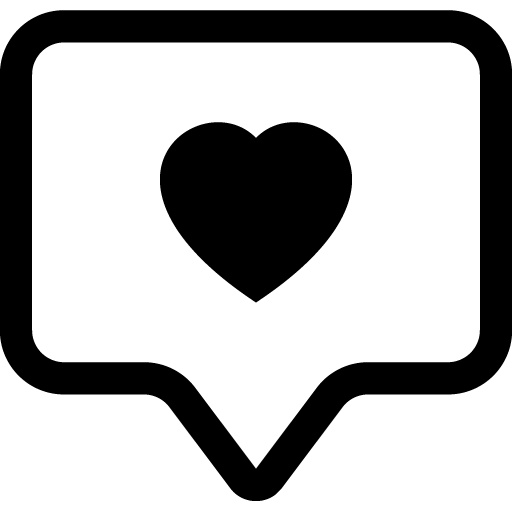 Chat square heart icon svg png free download
