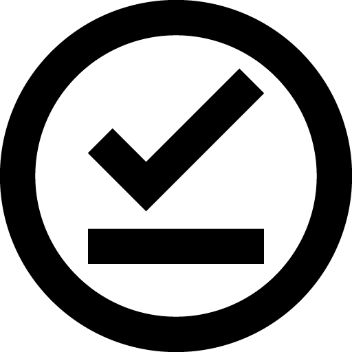 Check underline circle outline icon svg png free download