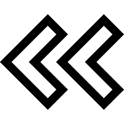 Chevron double left icon svg png free download - 2