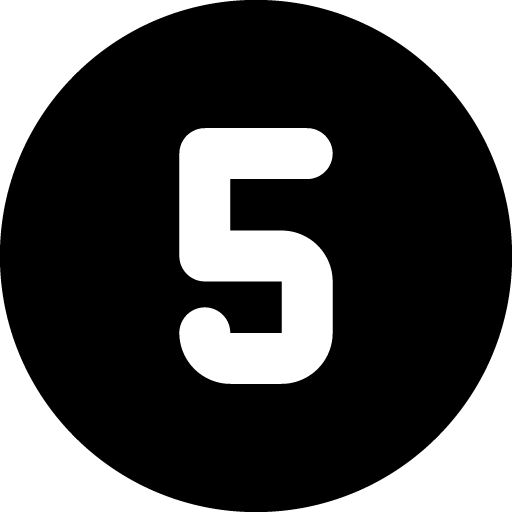 circle 5 filled icon - Download free