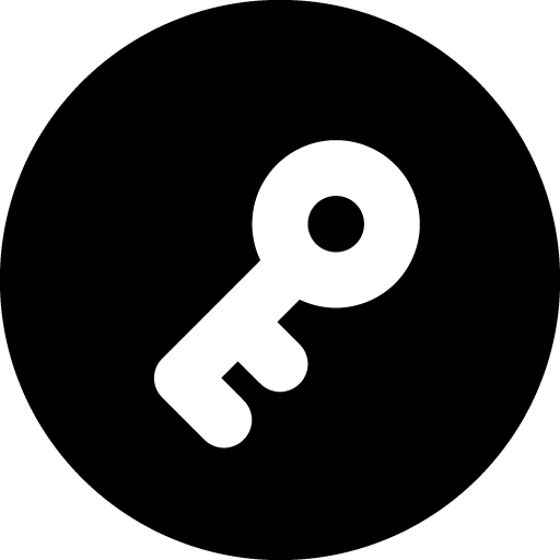 Circle key filled icon svg png free download