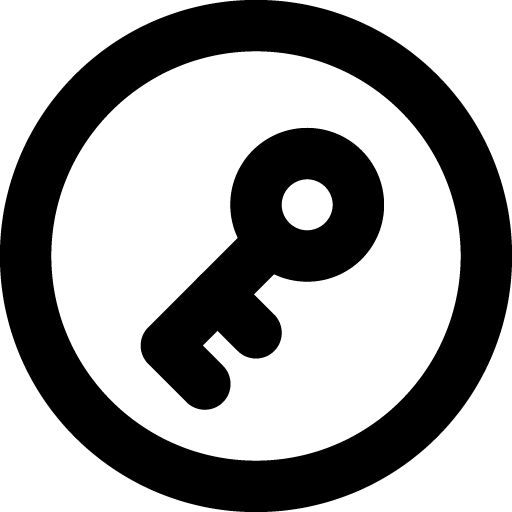 Circle key icon svg png free download