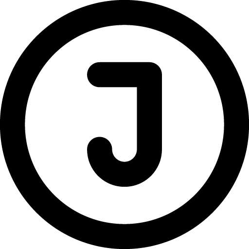 Circle letter j icon svg png free download