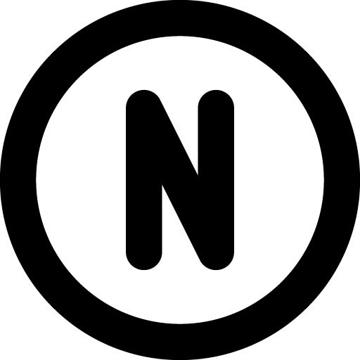 Circle letter n icon svg png free download