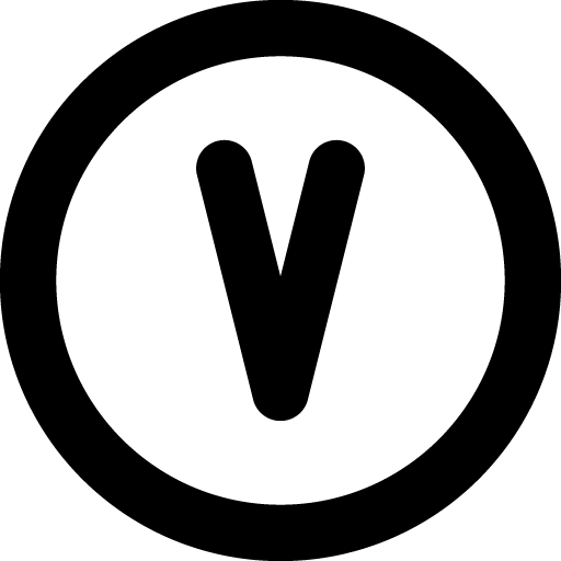 circle letter v - Download free icon