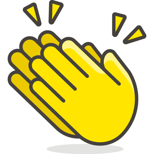 Clapping hands icon svg png free download