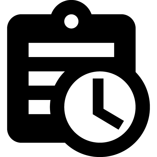 Clipboard text clock icon svg png free download