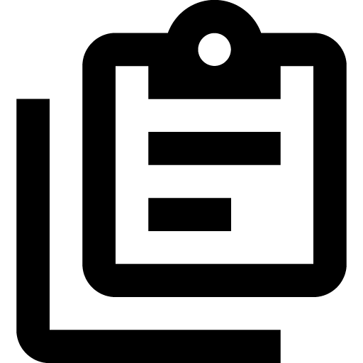 Clipboard text multiple outline icon svg png free download