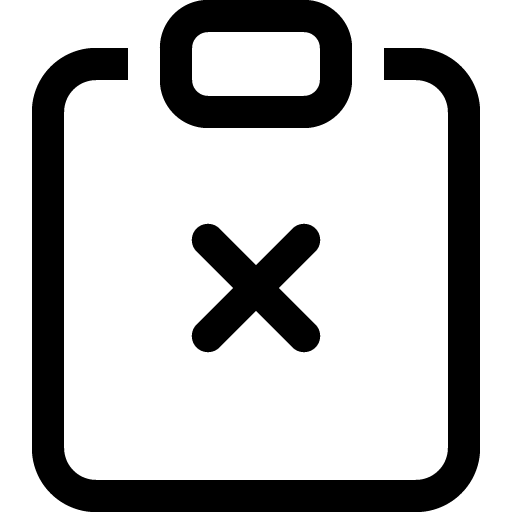 Clipboard x icon svg png free download - 2