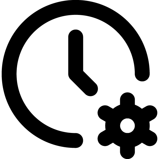 Clock cog icon svg png free download