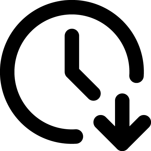 Clock down icon svg png free download