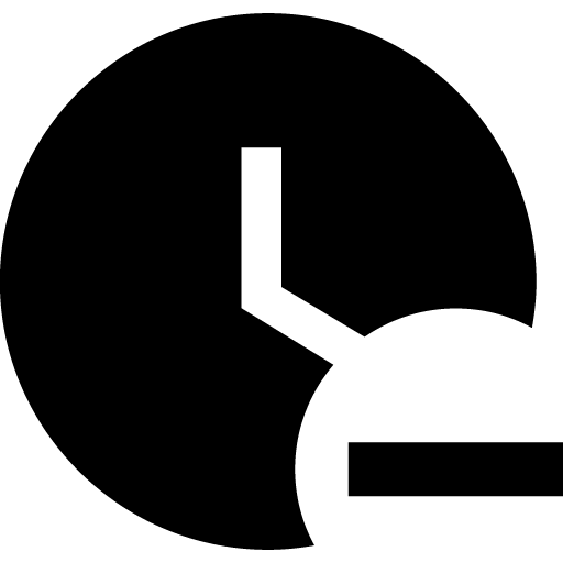 Clock minus icon svg png free download - 2