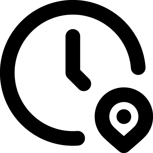 Clock pin icon svg png free download