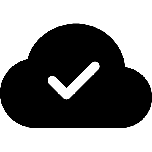 Cloud check fill icon svg png free download