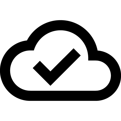 Cloud check outline icon svg png free download