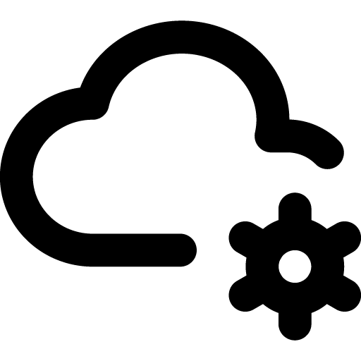 Cloud cog icon svg png free download
