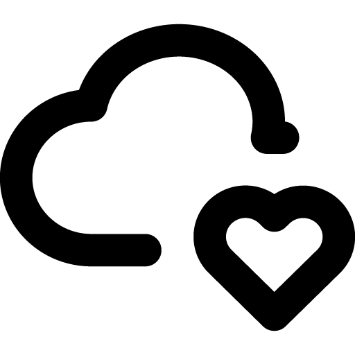 Cloud heart icon svg png free download