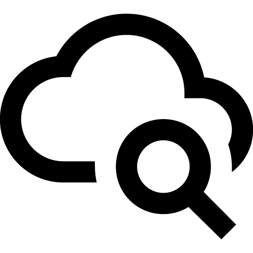 Cloud search outline icon svg png free download