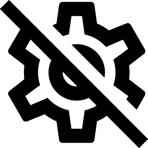 Cog off outline icon svg png free download