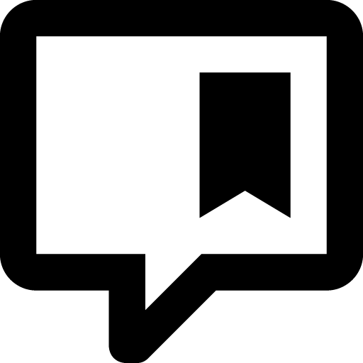 Comment bookmark outline icon svg png free download