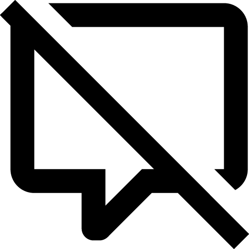 Comment off outline icon svg png free download