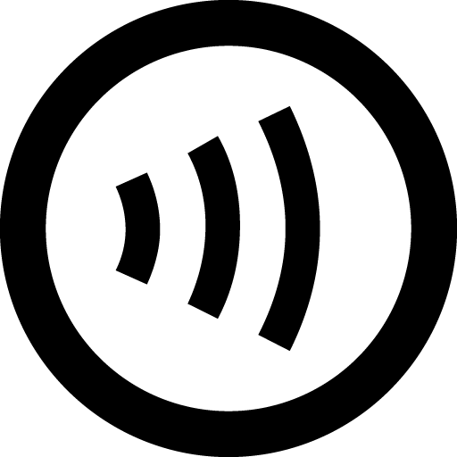 Contactless payment circle outline icon svg png free download