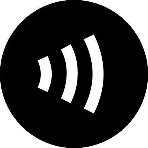 Contactless payment circle icon svg png free download