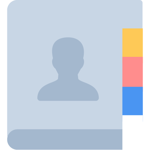 Contacts book icon svg png free download - 2