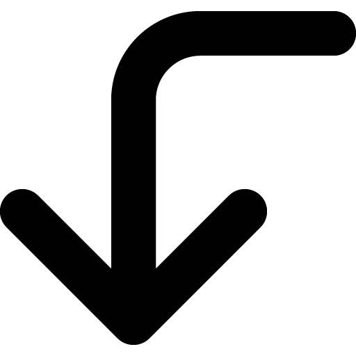 Corner left down icon svg png free download - 3