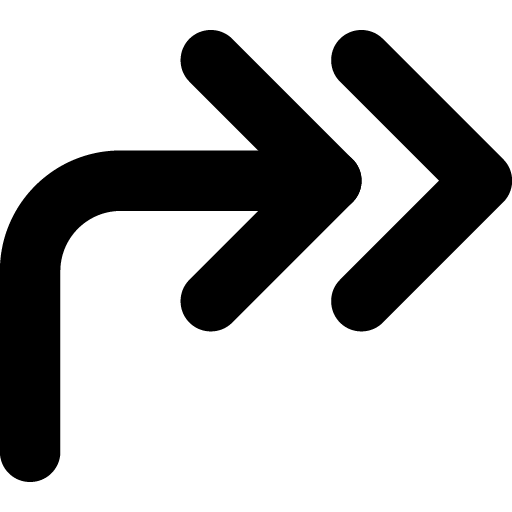 Corner up right double icon svg png free download