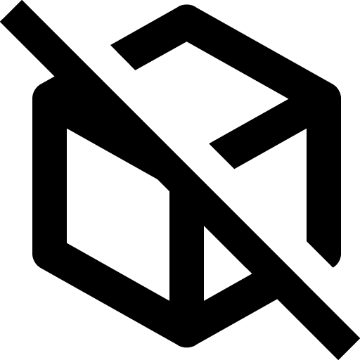 Cube off outline icon svg png free download