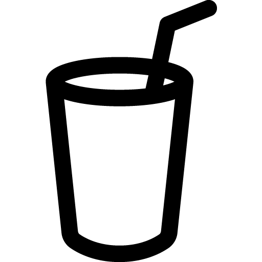 Cup straw icon svg png free download