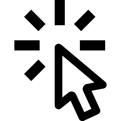 Cursor default click outline icon svg png free download