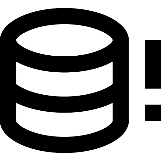 Database alert outline icon svg png free download