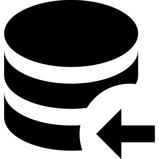 Database arrow left icon svg png free download