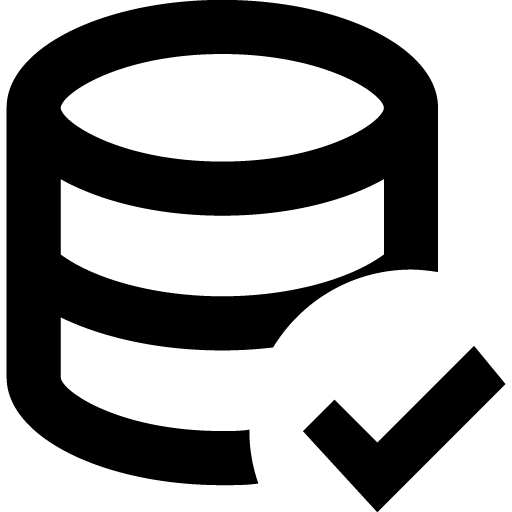 Database check outline icon svg png free download