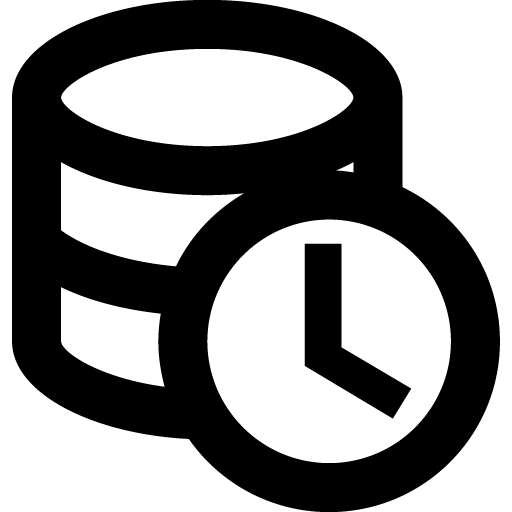 Database clock outline icon svg png free download