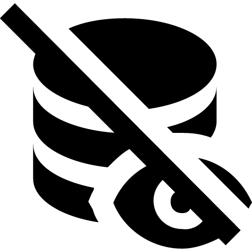 Database eye off icon svg png free download