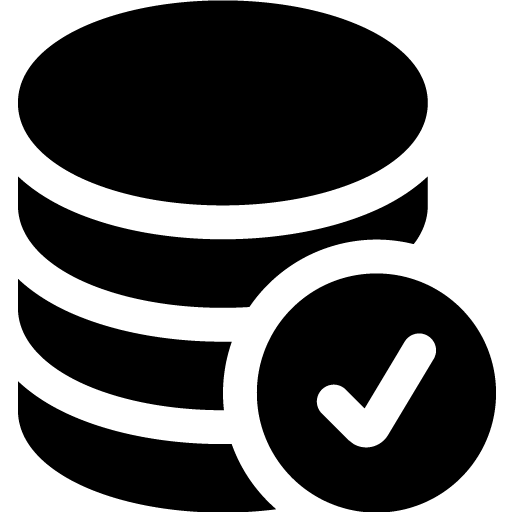 Database fill check icon svg png free download