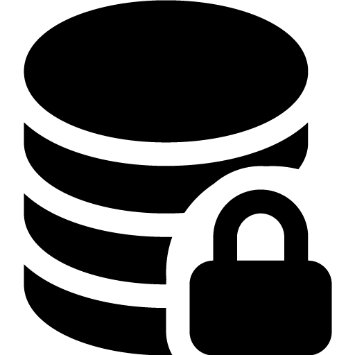 Database fill lock icon svg png free download