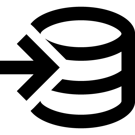 Database import outline icon svg png free download