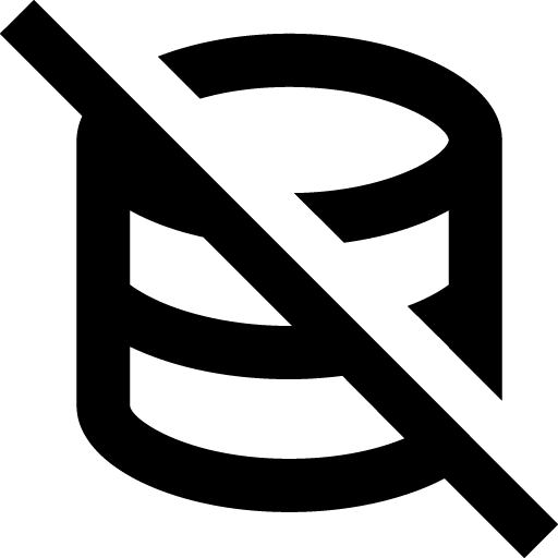 Database off outline icon svg png free download