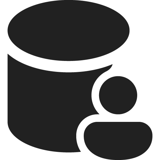 Database person icon svg png free download