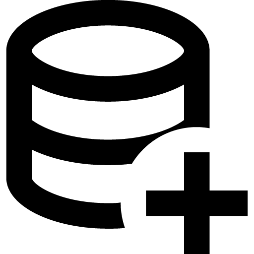 Database plus outline icon svg png free download