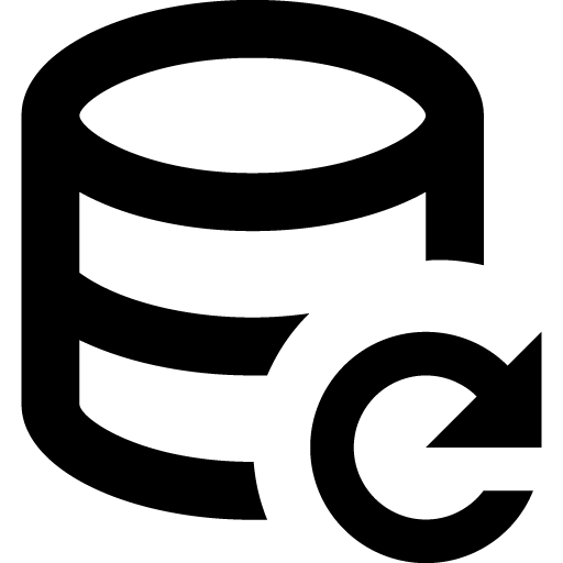 Database refresh outline icon svg png free download