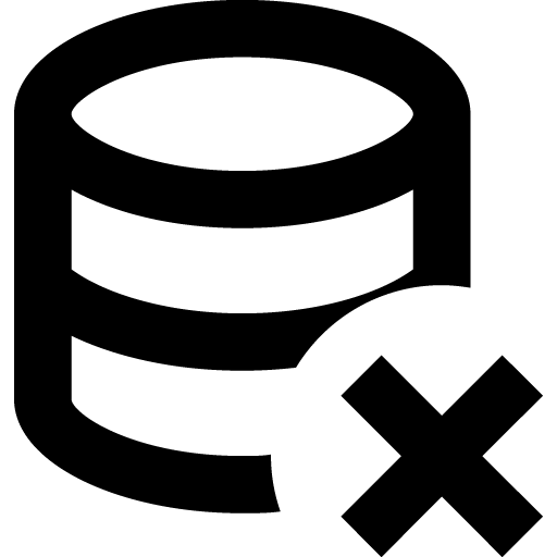 Database remove outline icon svg png free download