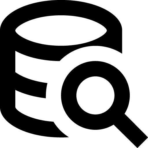 database search outline - Download free icon