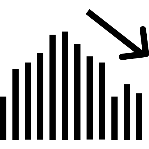 Decrease analysis icon svg png free download