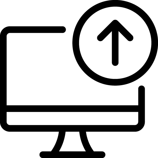 Desktop monitor upload icon svg png free download